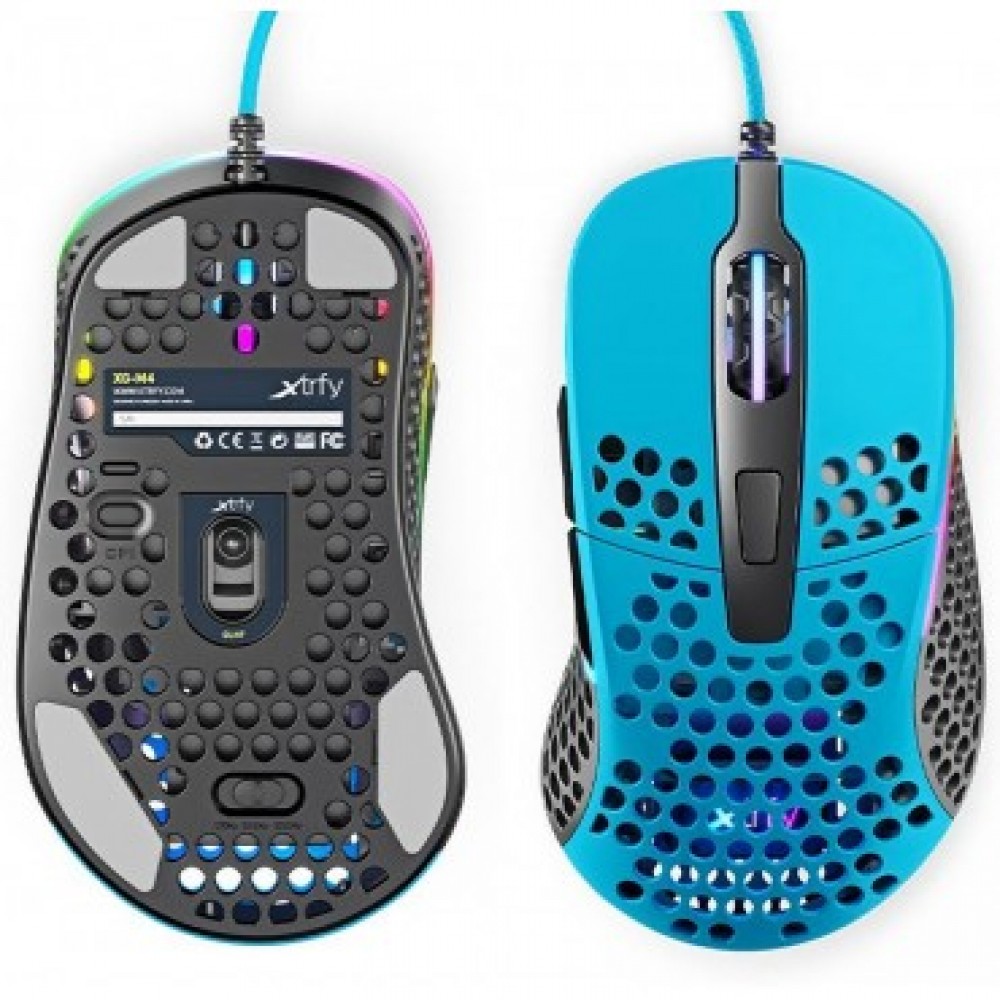 Mouse GAMING Xtrfy M4 RGB ultra-light blue